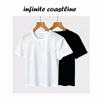 INFINITE COASTLINE/无垠海岸春晓12381匹马棉百搭基础半袖