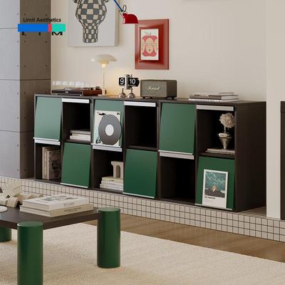 LIM界限 格子柜中古风创意玄关柜沙发边柜置物架实木书柜复古Z