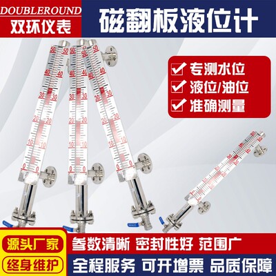 磁翻板液位计磁浮子不锈钢防腐防爆高温侧装顶装液位计远传4-20ma