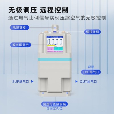 电气比例阀ITV100系列101 485通讯 精准调压控制 压力范围0.1MPa