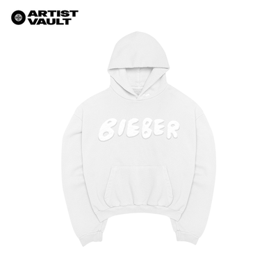 Skylrk Justin bieber官方周边 BIEBER连帽卫衣 WHITE GREY 白灰