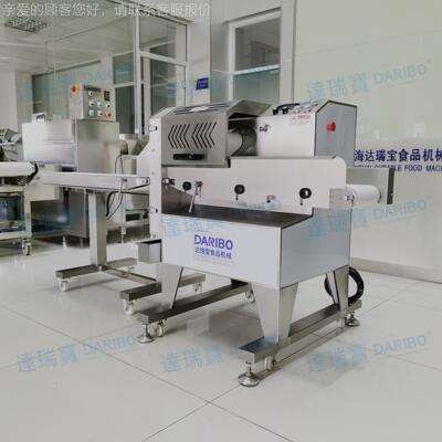 l块连续式熟牛肉切片机ZOV 冷冻鱼鳕切片切切丁 鸡机腿杏鲍菇切片