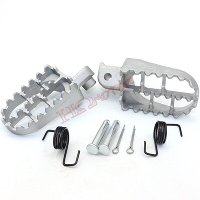 越野摩托车配件 改装铝脚蹬PW50 PW80 TW200银色脚踏板脚蹬前脚搁