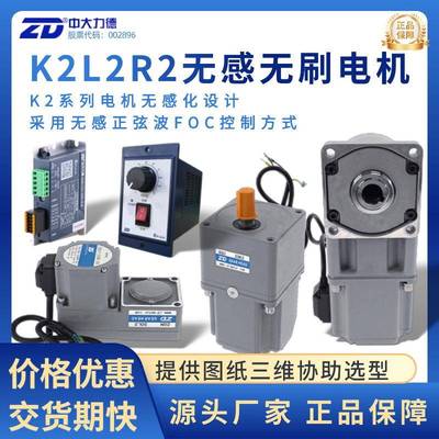 ZD交流无刷减速电机2L2RC2系列220V齿轮减速马达15-400W