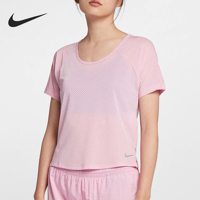 Nike/耐克官方正品休闲女子时尚运动圆领透气短袖上衣 AJ8142-629