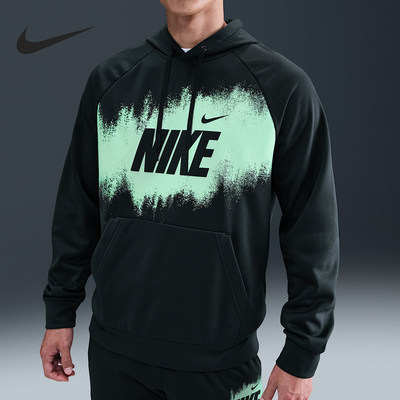 Nike/耐克官方正品Therma-FIT男士连帽套头印花卫衣HV4063-390
