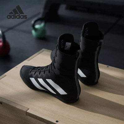Adidas/阿迪达斯官方正品BOX HOG 4男女室内高帮拳击运动鞋JS4684
