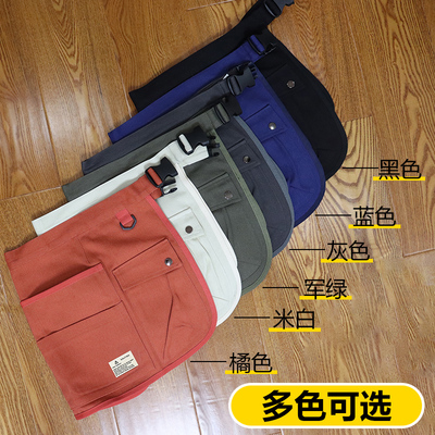 园艺师半身围裙定制印字木工手作人短款围腰半截男女厚帆布工作服