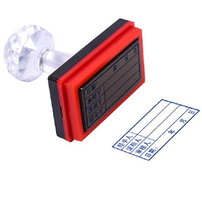 审核人证明经手人印章用途经办人审批三联章自动出油自带印油蓝色