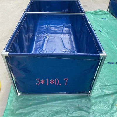 镀锌管方管打孔mm养鱼水池游泳池防水布养殖水箱帆布鱼池带支架