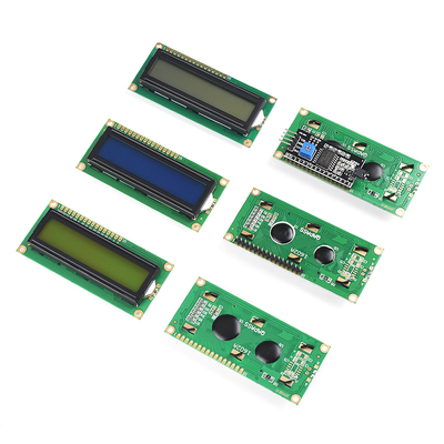 LCD1602A液晶显示屏5V焊排针IIC/I2C模块蓝屏黄绿屏灰屏黄屏3.3V