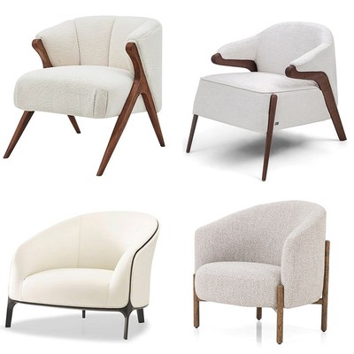 侘寂风实木沙发椅民宿酒店会所洽谈沙发茶楼休闲 椅中古风沙