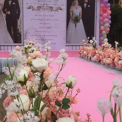 婚庆排花舞台布置装饰角t