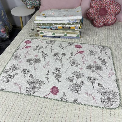 双面斜纹纯棉防侧漏姨妈垫宿舍床绗缝夹棉床垫子隔脏宠物垫可水洗