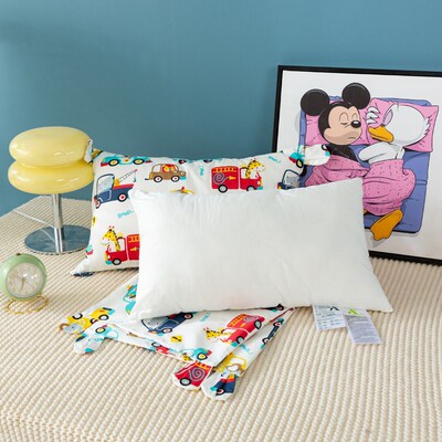 卡通工程车儿童枕套30x50纯棉男孩全棉枕头套40x60cm单只装枕芯套