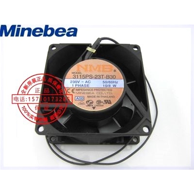 原装NMB-MAT 3115FS-23T-B30 230V 9.5/8W 8CM 8038铝框风扇