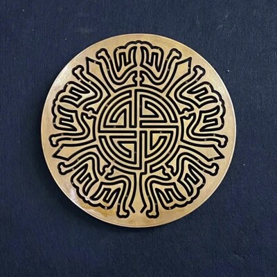 纯铜香篆纂香拓香印香模 22.8厘米香道用具品打拓大号香篆铜 纂模