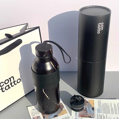 contatto保温杯男女生高颜值2025新款水杯便携轻奢高级感车载杯子