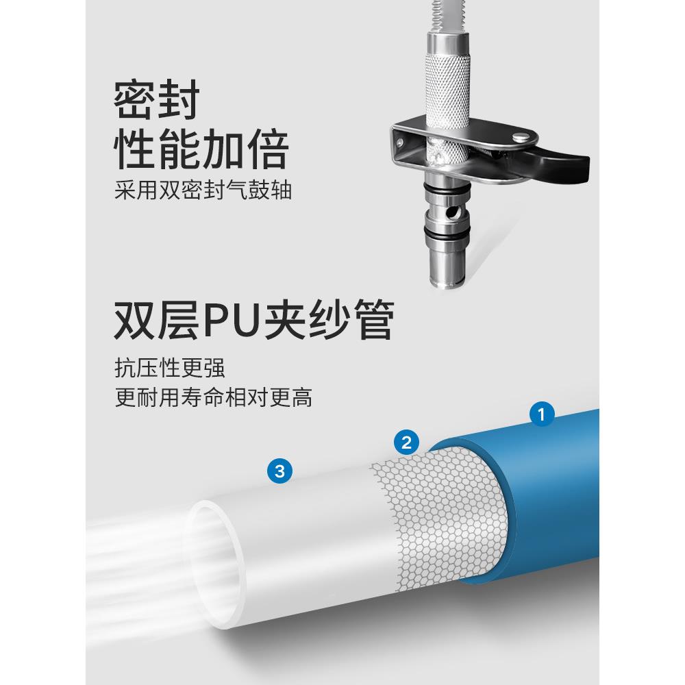 2NDGmm气鼓自动伸缩卷管器水鼓电鼓mm气1管收卷器85米2汽修收缩工