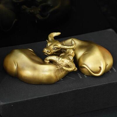 全铜扭转乾坤生肖牛件男牛气冲天个招财士YX0028镇宅禅意摆茶宠手