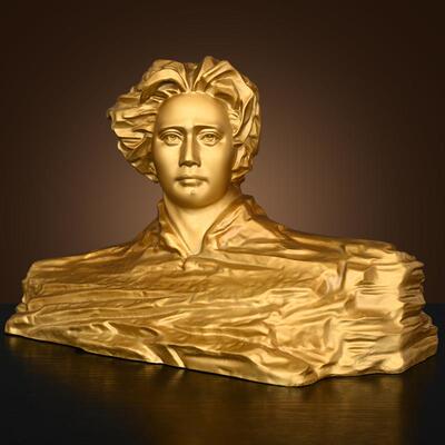 纯黄铜青像年毛席像橘洲头主半KXS身雕子毛主席像摆件客厅办公室