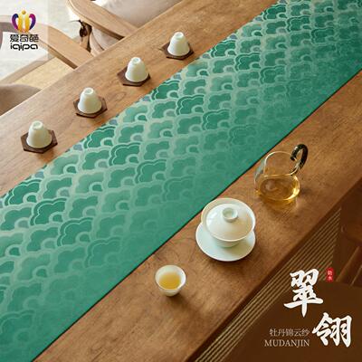 iipa 翠翎NCDC0431茶席桌垫布茶长条中q式桌旗茶桌旗高级餐茶台桌