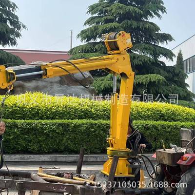 机械液压1-吨随车吊汽车改装车载吊机60度旋转固定式吊机