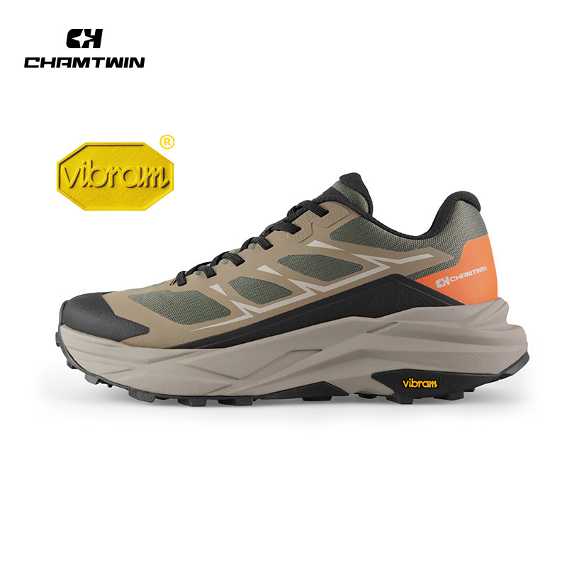 CHAMTWIN登山鞋男Vibram户外徒步防滑运动适用于全地形耐磨跑山鞋