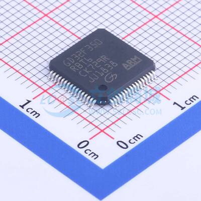 单片机芯片 GD32F350RBT6 LQFP-64(10x10) 64KB 108MHz