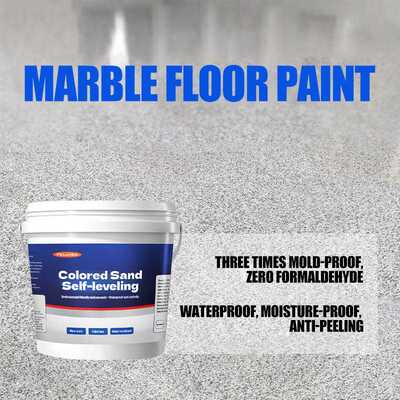 彩砂自流平仿大理石地坪漆家用水泥地面Marble Floor Paint