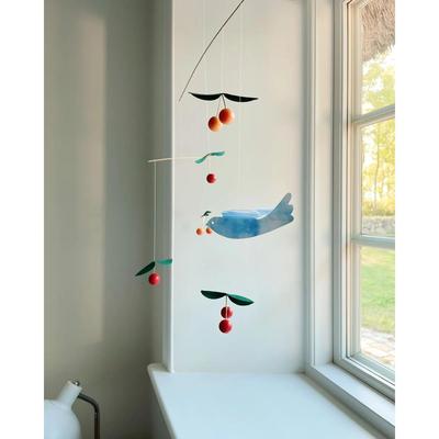 和平鸽樱桃鸟平衡风铃丹麦Flensted Mobiles悬挂吊饰儿童房挂件
