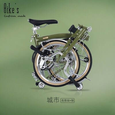 国布折叠车c佰客Bikes折叠车城市版16寸7速男女款通勤三折叠自行
