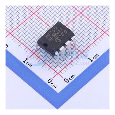 EEPROM 24FC512-I/P PDIP-8 512Kbit 1MHz 全新配单