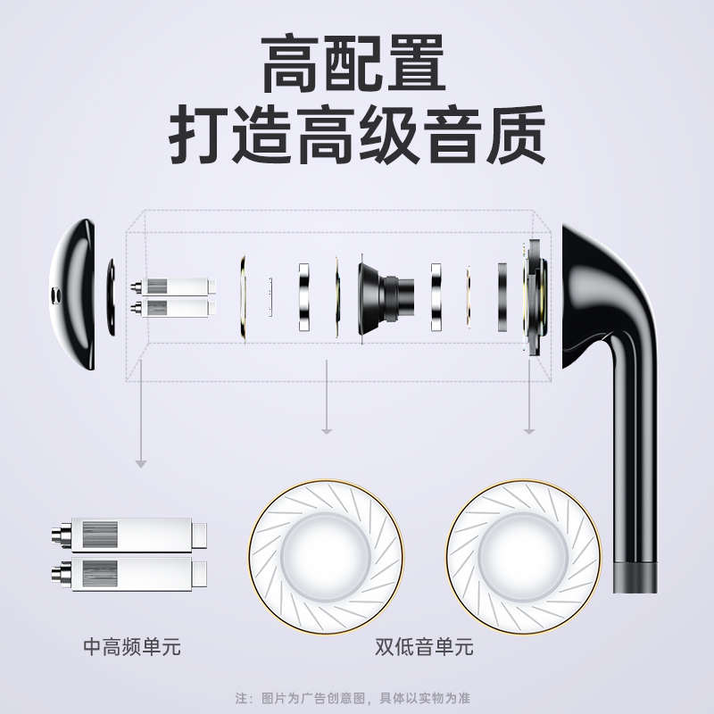 电脑耳机入耳式带麦克风耳塞专用台式机双插头加长3.5mm有线3米2