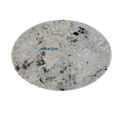 白色天然大理石玄关桌自然风别墅酒店背景墙餐桌茶几家具奢石台面