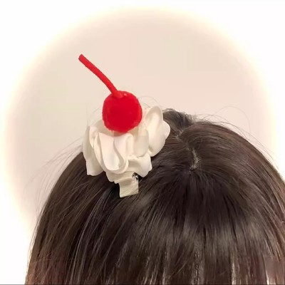 甜妹可爱奶油蛋糕小樱桃发夹