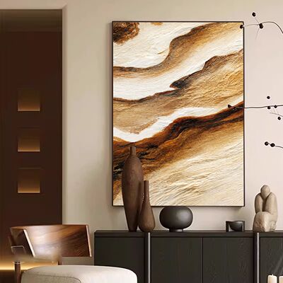 地脉手绘油画 大师级复刻 玄关背景墙C位挂画 赠安装配件