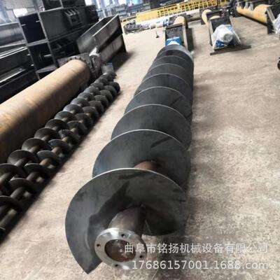 6米长瓷土无轴螺旋输送机 铁粉筒式上料机 皂土装罐绞龙提升机