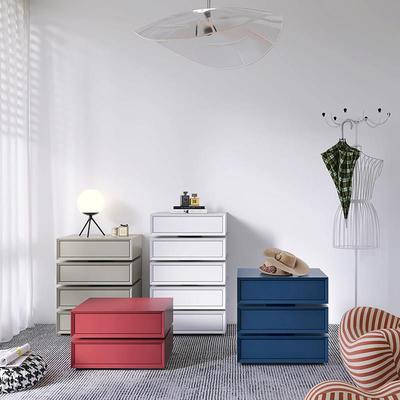 烤漆斗柜意式极简旋转床头柜设计师简约现代高级卧室客厅储物柜子