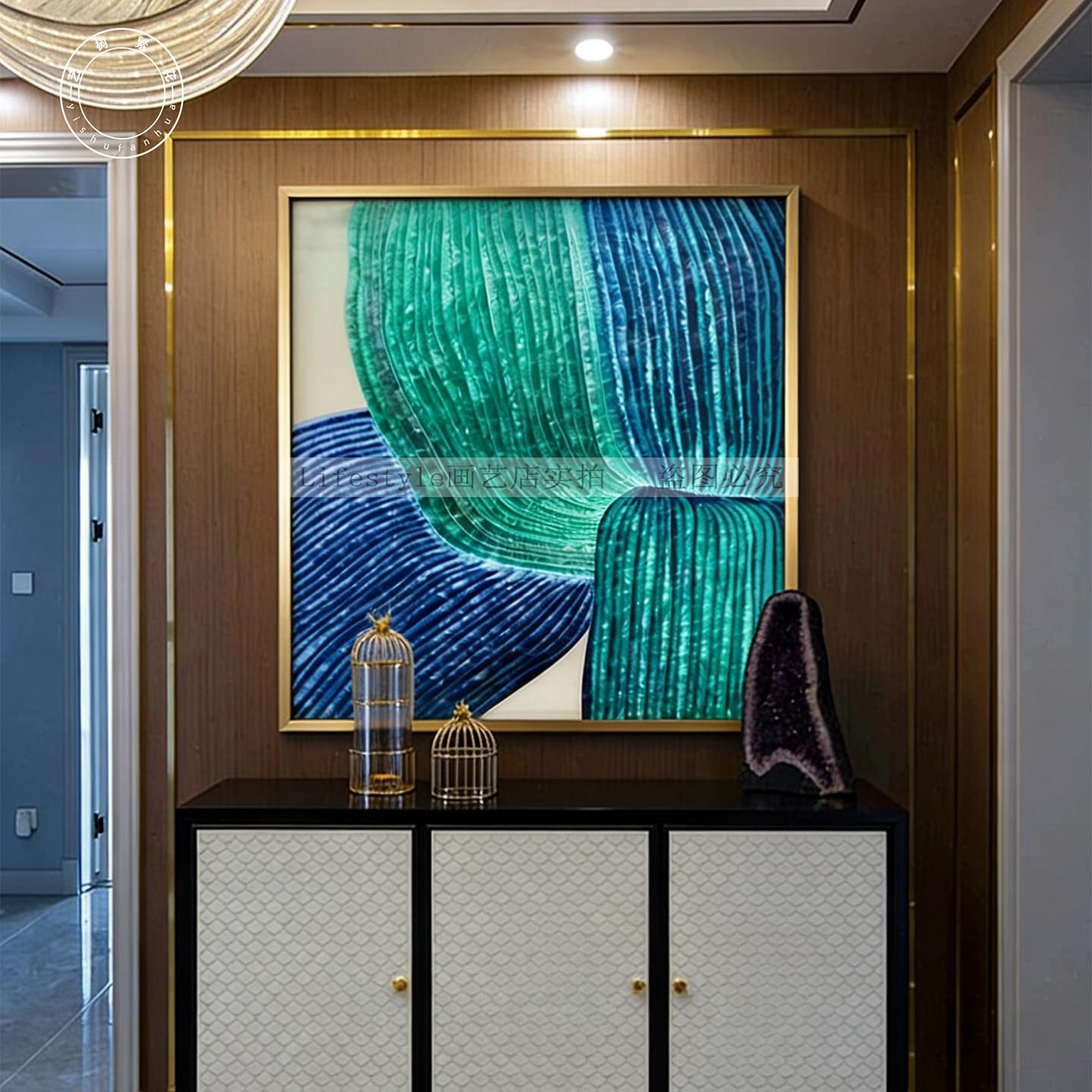 珐琅彩画走廊过道入户玄关装饰画客厅餐厅挂画卧室现代简约壁画