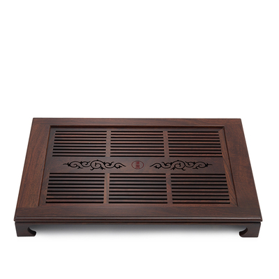 汉唐茶盘实木茶具客厅家用茶台黑紫檀原木储水茶海小茶托功夫茶具