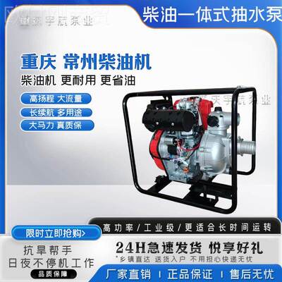 立式柴浇油抽水PUI消防农用抗旱泵地鱼塘换机水高扬程大流量抽水