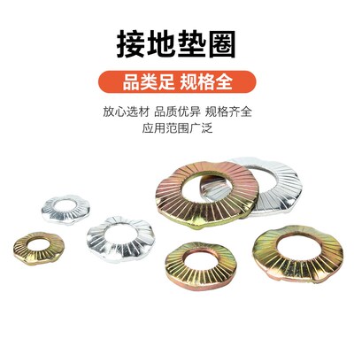 镀锌接地垫圈304不锈钢防滑锁紧爪垫花纹滚花蝶形蝶型垫片DIN6795