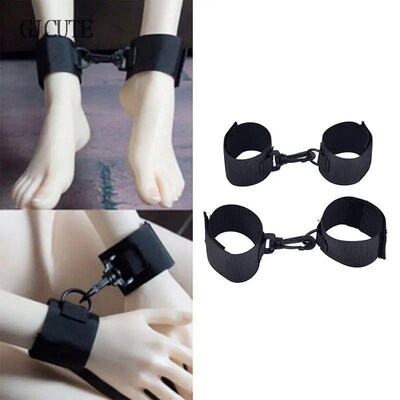 Pair Erotic Handcuffs Wristcuff Restraints Set Whip BDSM