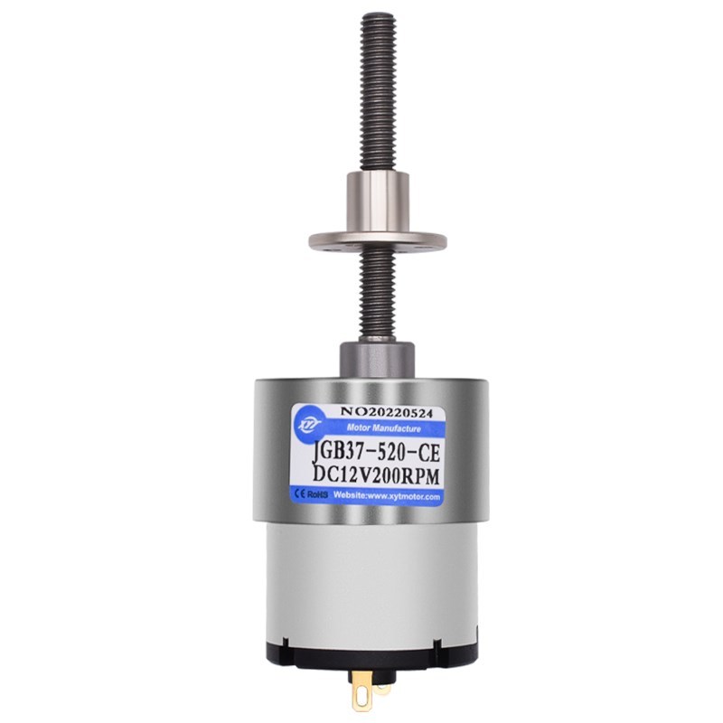 JGB37-520微型直流减速马达调速小电机6v12v24v低速电动机M6螺杆