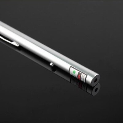 镭射手电绿光激光手电绿光手电指星笔指示笔绿激光手电全银色款式