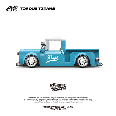 PB品铂集装箱积木车扭力巨兽美式皮卡车潮玩拼装玩具模型8840