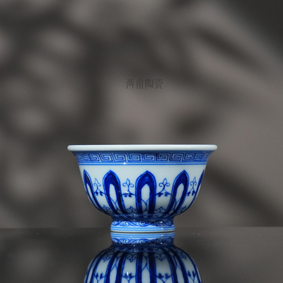 刘建锋窑莲瓣宝相鸡心杯