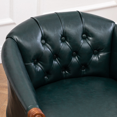 美式沙发椅复古做旧实木围椅欧式咖啡厅餐桌椅简约皮布艺休闲餐椅