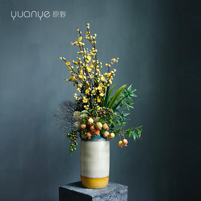 自然风田园假花仿真花客厅摆件高档摆设装饰绢花室内餐桌茶几花艺
